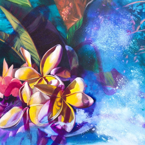 Frangipani Painting - Etsy