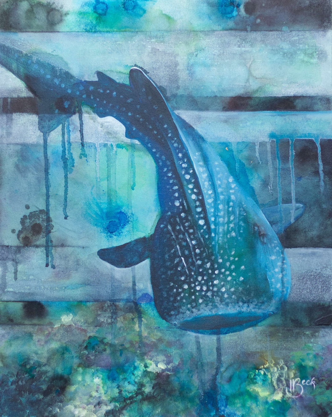 Whale Shark Original Acrylic Painting - Etsy
