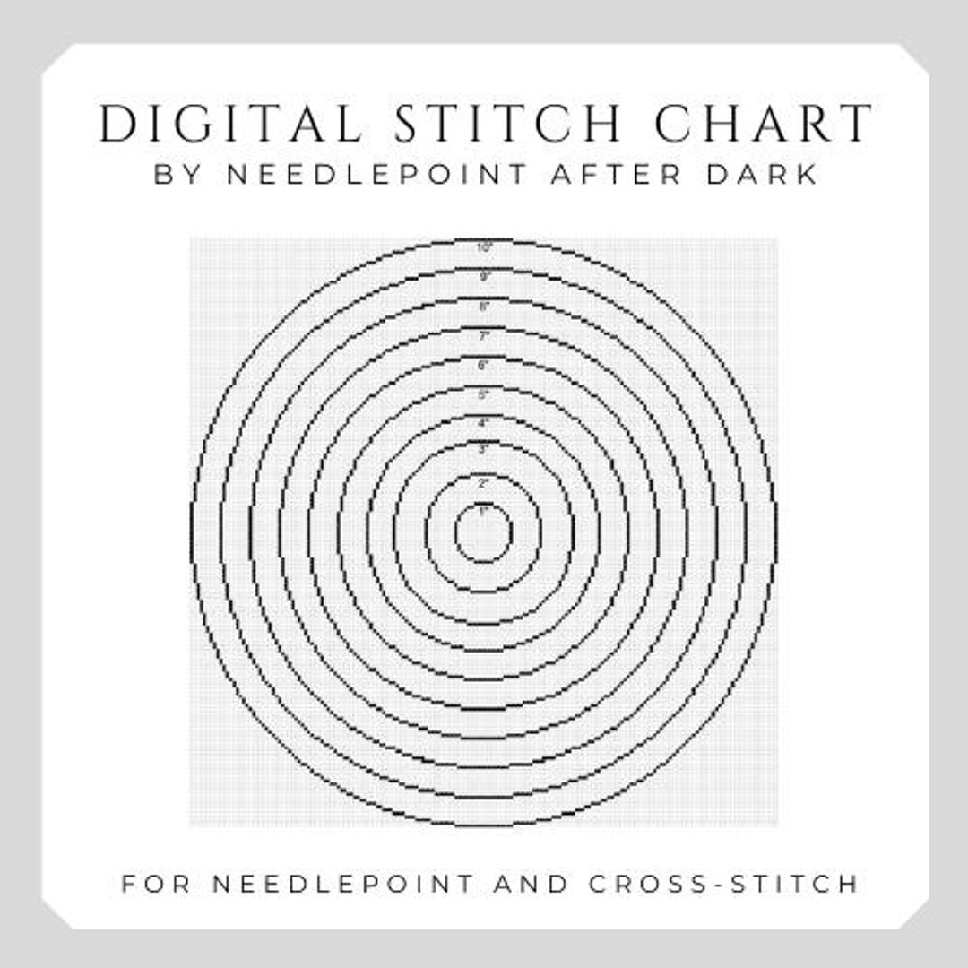 Needlepoint Circle Chart, Digital Needlepoint Chart, Needlepoint ...
