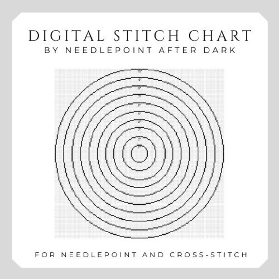Needlepoint Circle Chart, Digital Needlepoint Chart, Needlepoint ...
