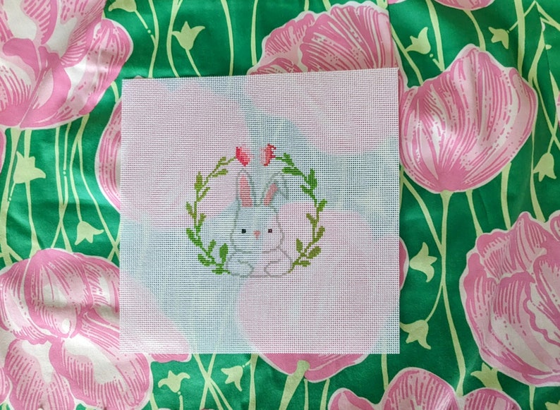 Easter Needlepoint Canvas, Easter Bunny Needlepoint Canvas, Beginner ...