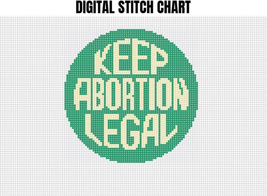 Christmas Needlepoint Chart, Keep Abortion Legal Needlepoint Canvas ...