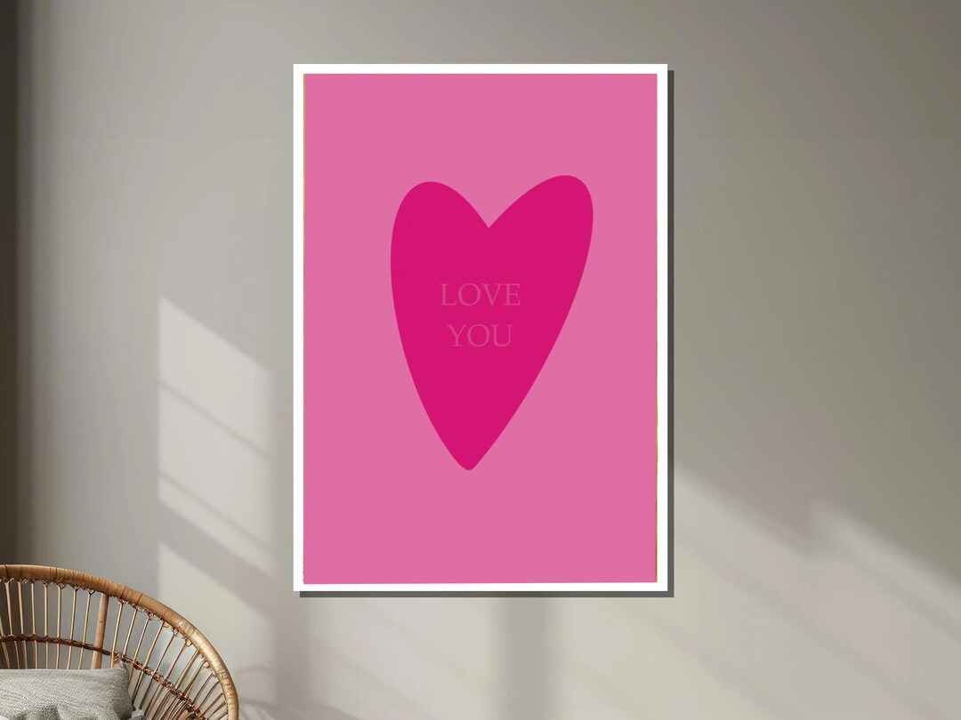 Love You Print | Wall Art | Bedroom and Home |30x40cm - Etsy