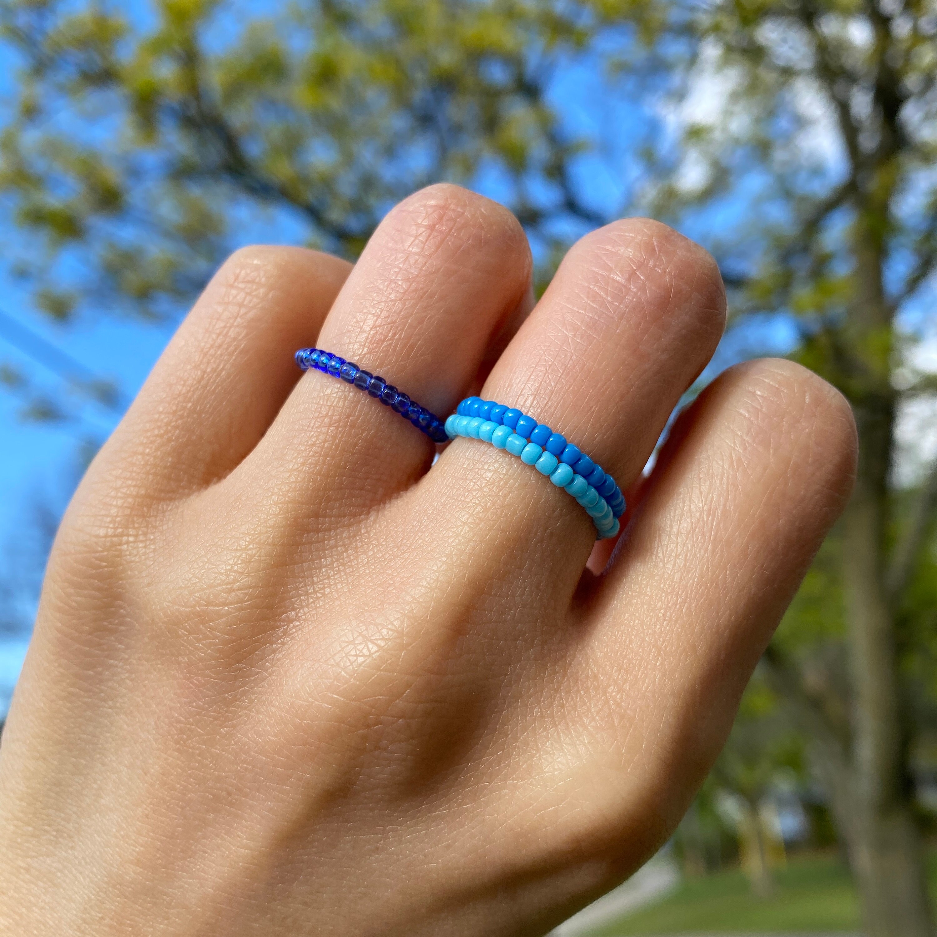 Simple Color Beads Ring l Set of 3 - Etsy Nederland