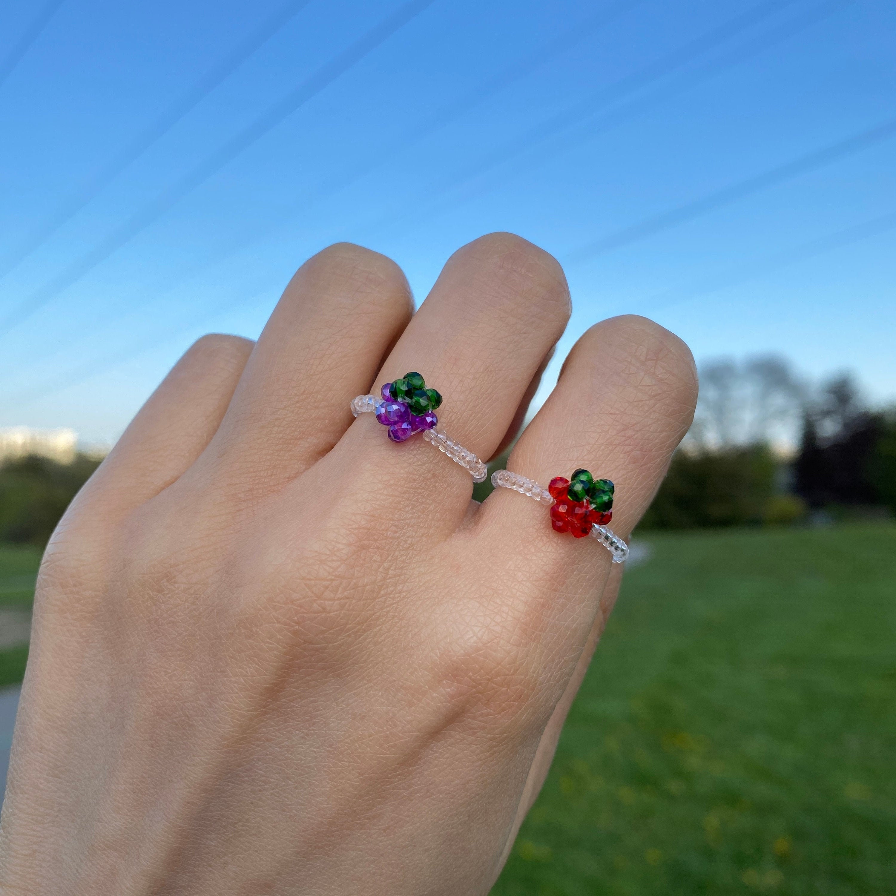 Fruit Ring l Strawberry Ring Grape Ring | Etsy