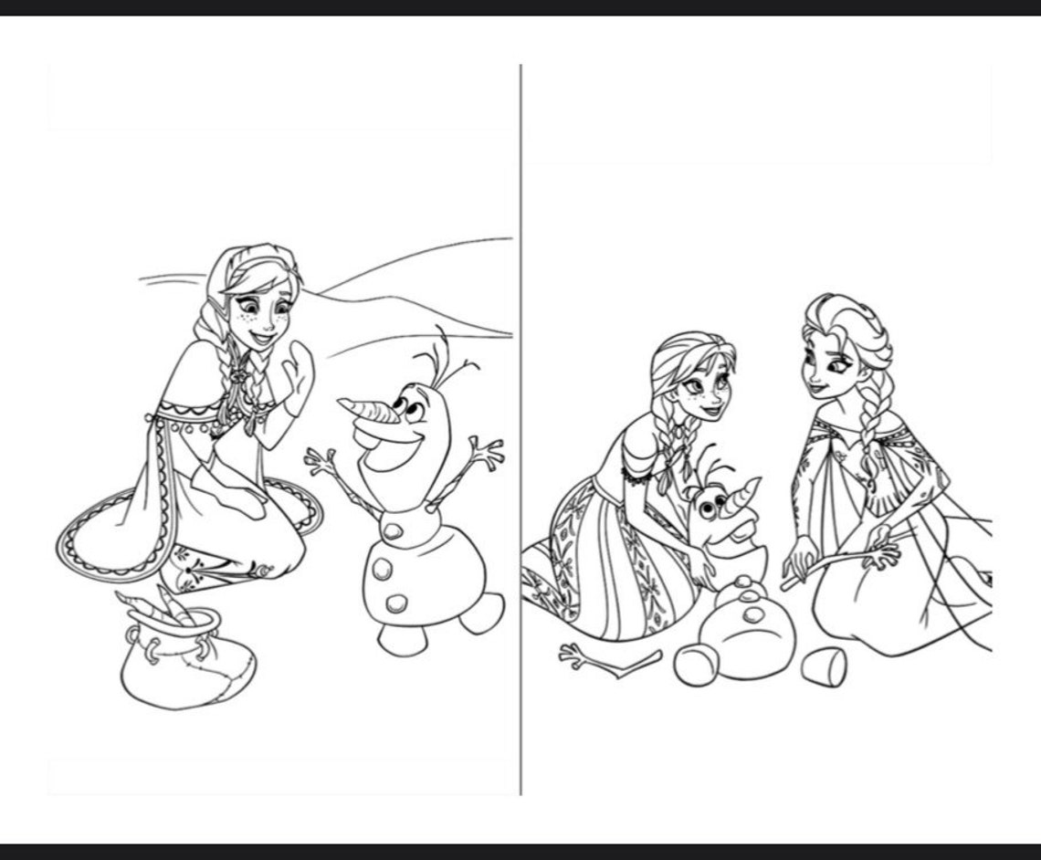 Frozen Coloring Pages - Etsy