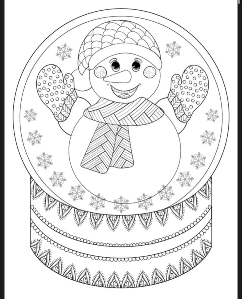 Christmas Coloring Pages, Santa, Presents, Snowman, Reindeer, Ornament ...