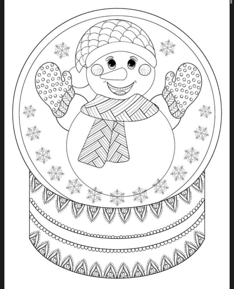 Christmas Coloring Pages, Santa, Presents, Snowman, Reindeer, Ornament ...
