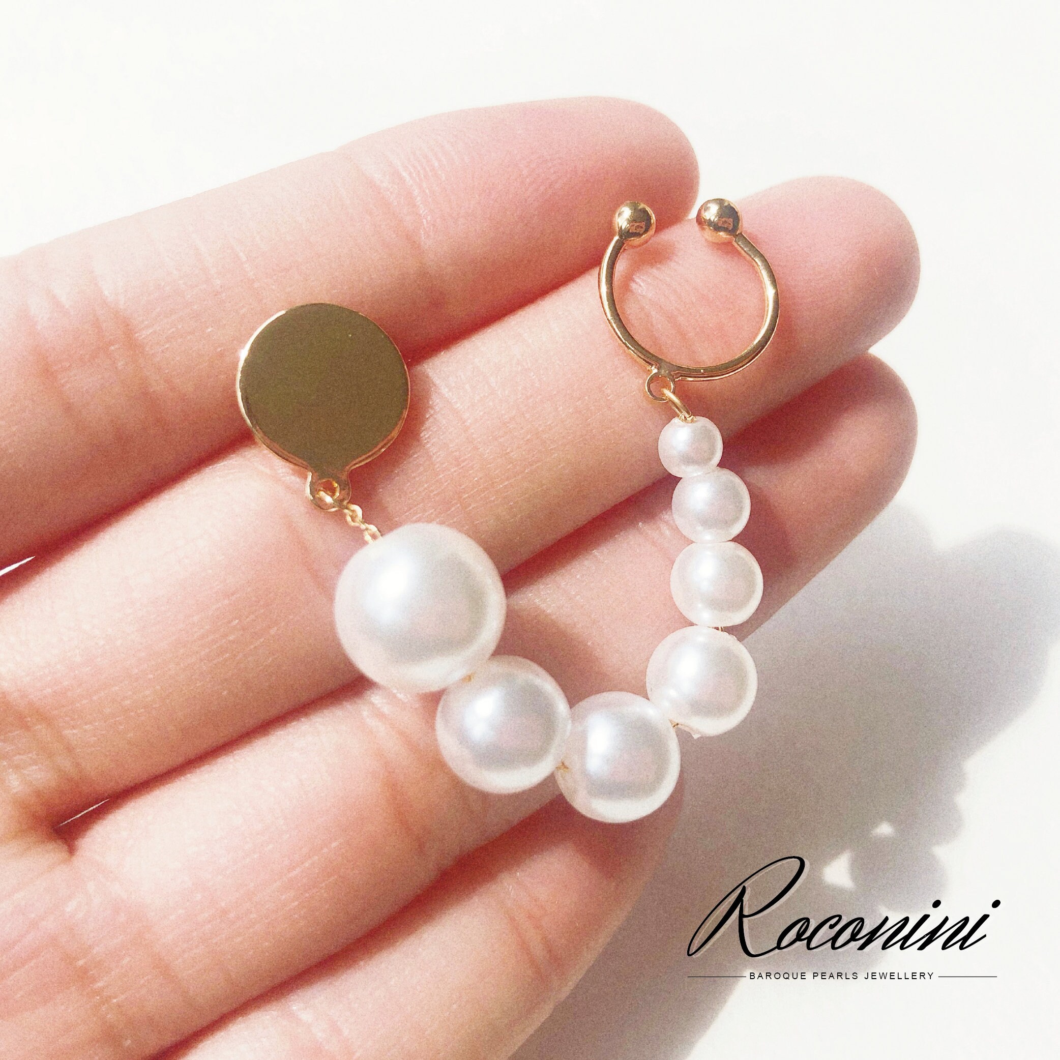 1pc Stud Earring with Cartilage Clamp Shooting Star Plated | Etsy