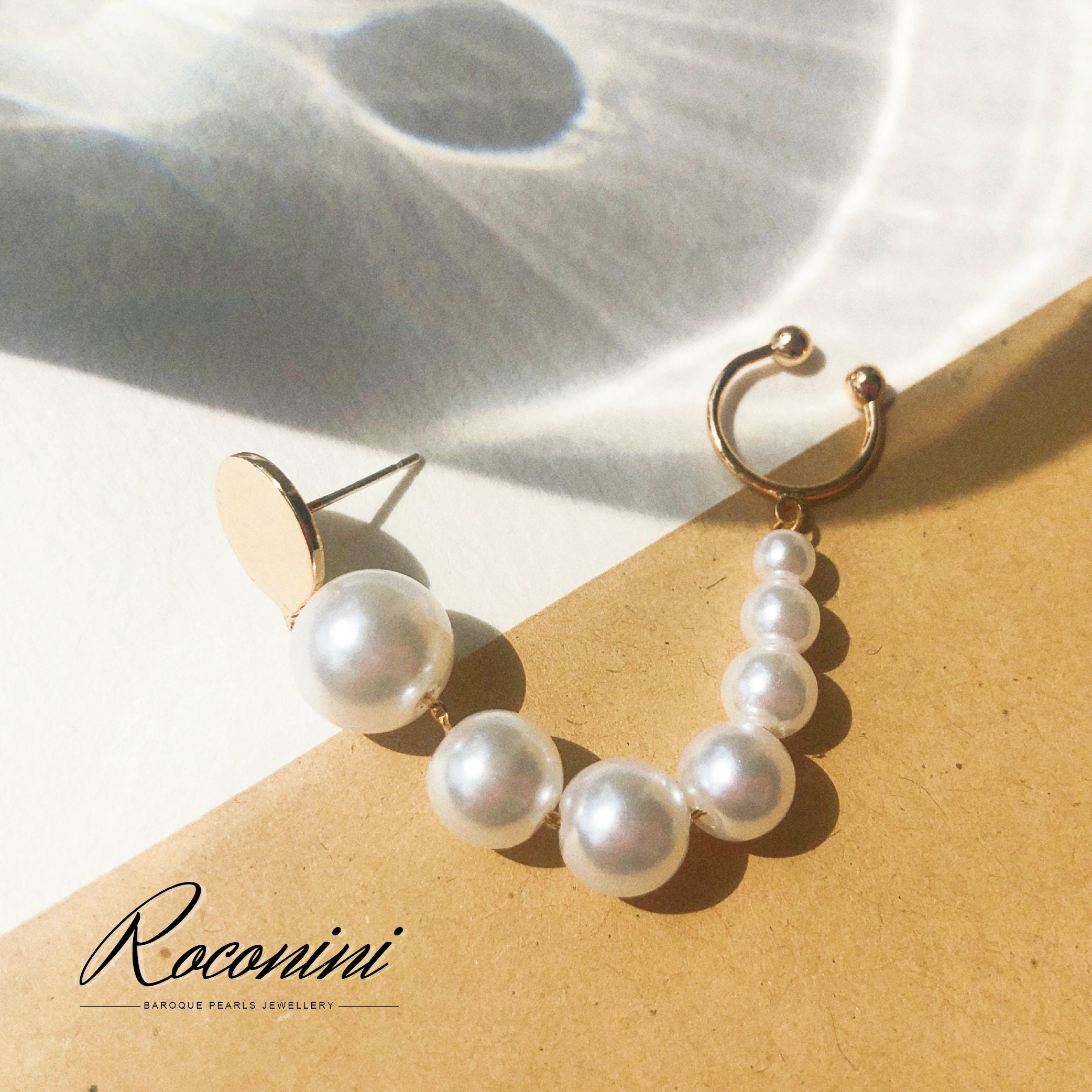 1pc Stud Earring with Cartilage Clamp Shooting Star Plated | Etsy