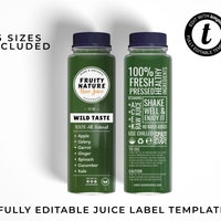 Juice Label - Etsy