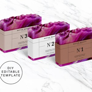 Editable Soap Label Template, Custom Wrap Whipped Soap Label Design ...