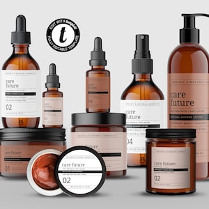 Editable Skincare Label Template, DIY Custom Beauty Product Labels ...