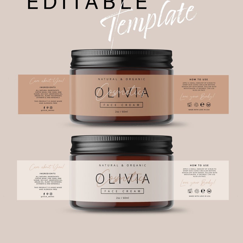 Jar Labels for Skin Care - Etsy