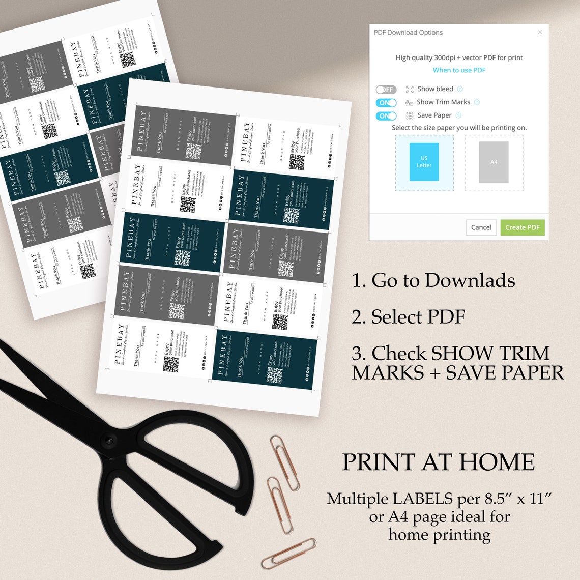 Box Seal Label Template Editable Box Sticker Modern | Etsy