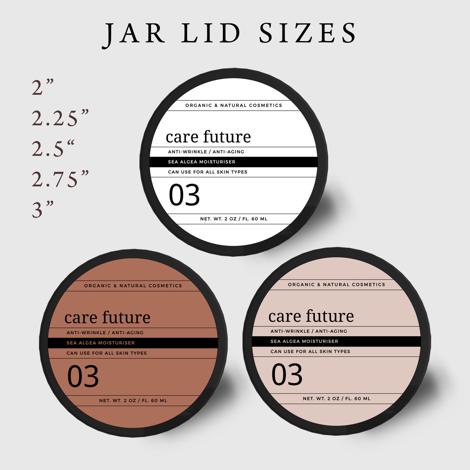 Editable Cosmetic Jar Label Template, Printable Beauty Product Label ...