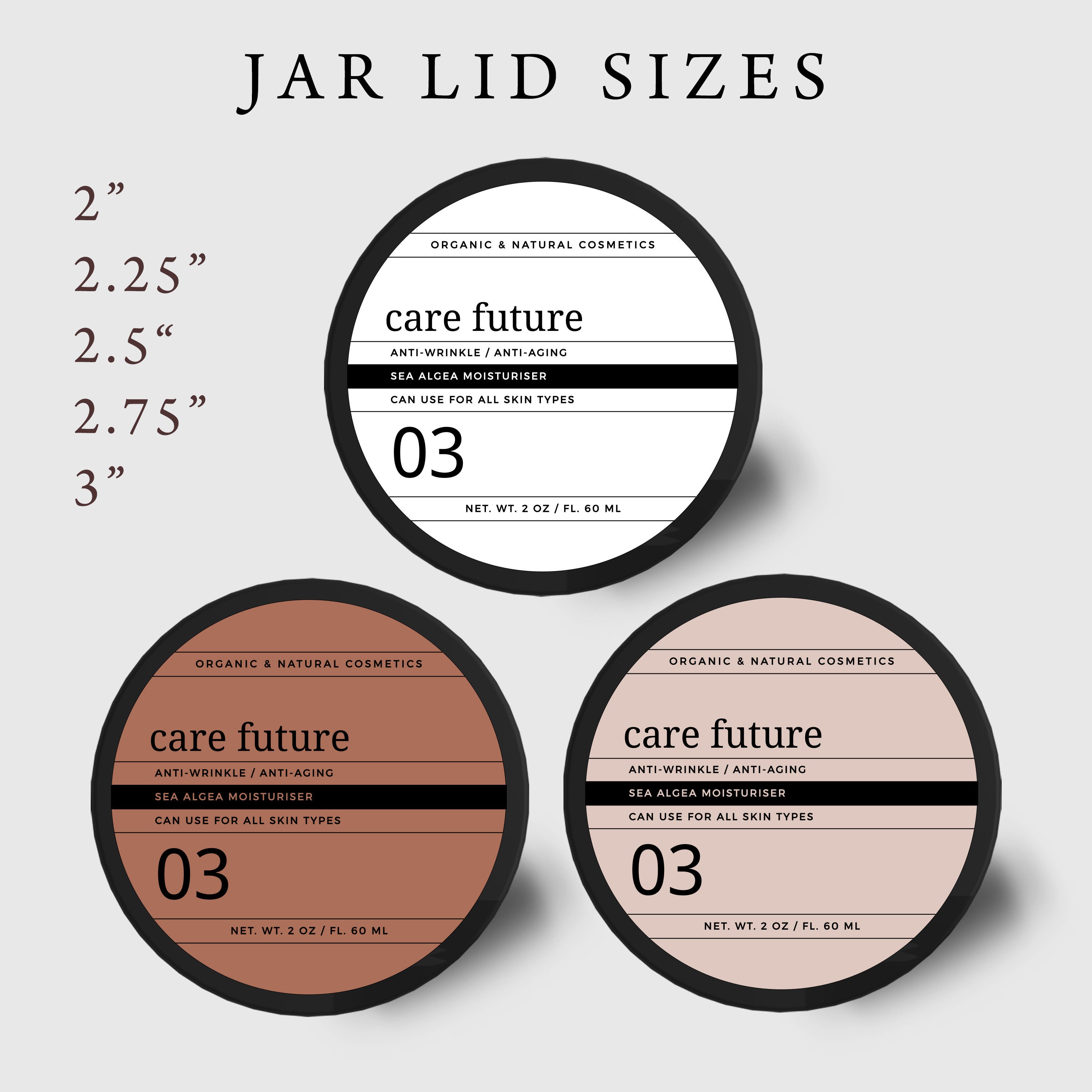 Editable Cosmetic Jar Label Template, Printable Beauty Product Label ...