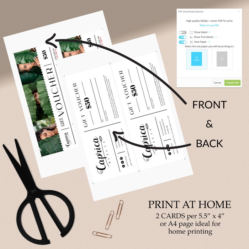 Editable Gift Certificate Template Printable Gift Voucher - Etsy