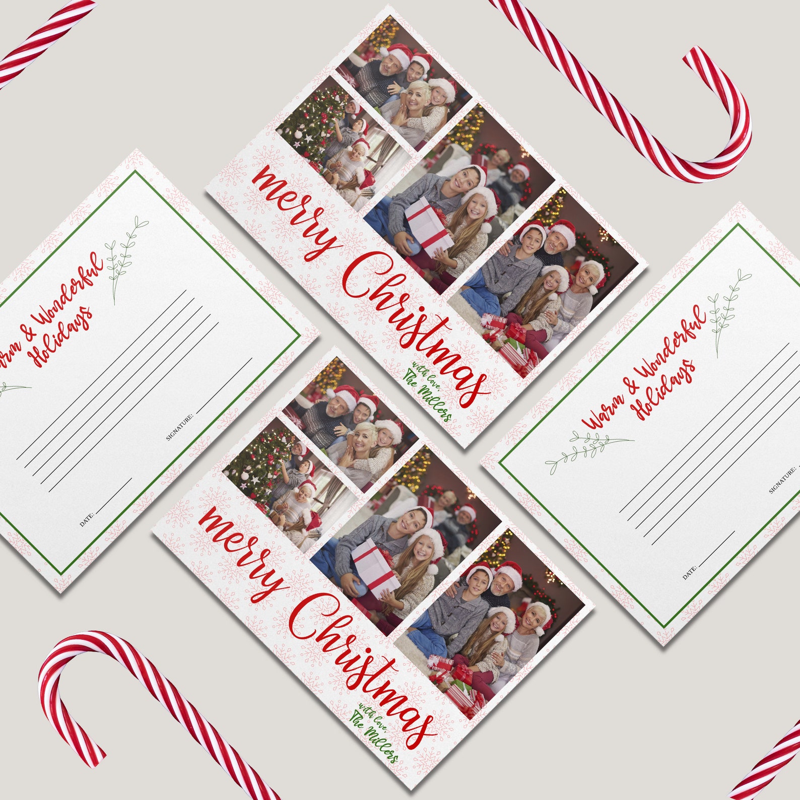 Editable Holiday Card Template, Printable Christmas Card, Xmas Card ...