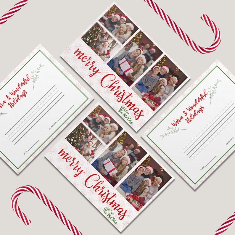 Editable Holiday Card Template Printable Christmas Card Xmas - Etsy