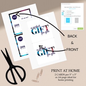 Editable Gift Card Template / Printable Gift Voucher Template - Etsy