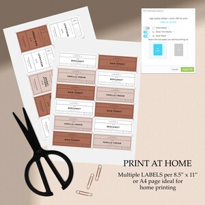 Editable Candle Label Template, Wax Melt Label, Minimal Style Candle Label, Customisable Label ...