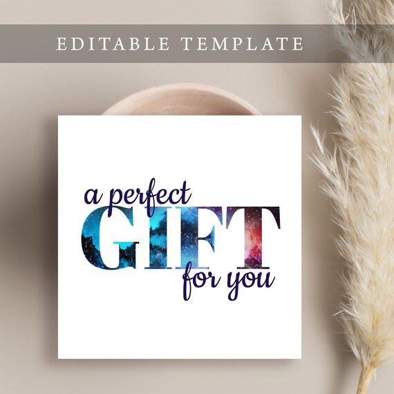 Editable Gift Card Template / Printable Gift Voucher Template - Etsy