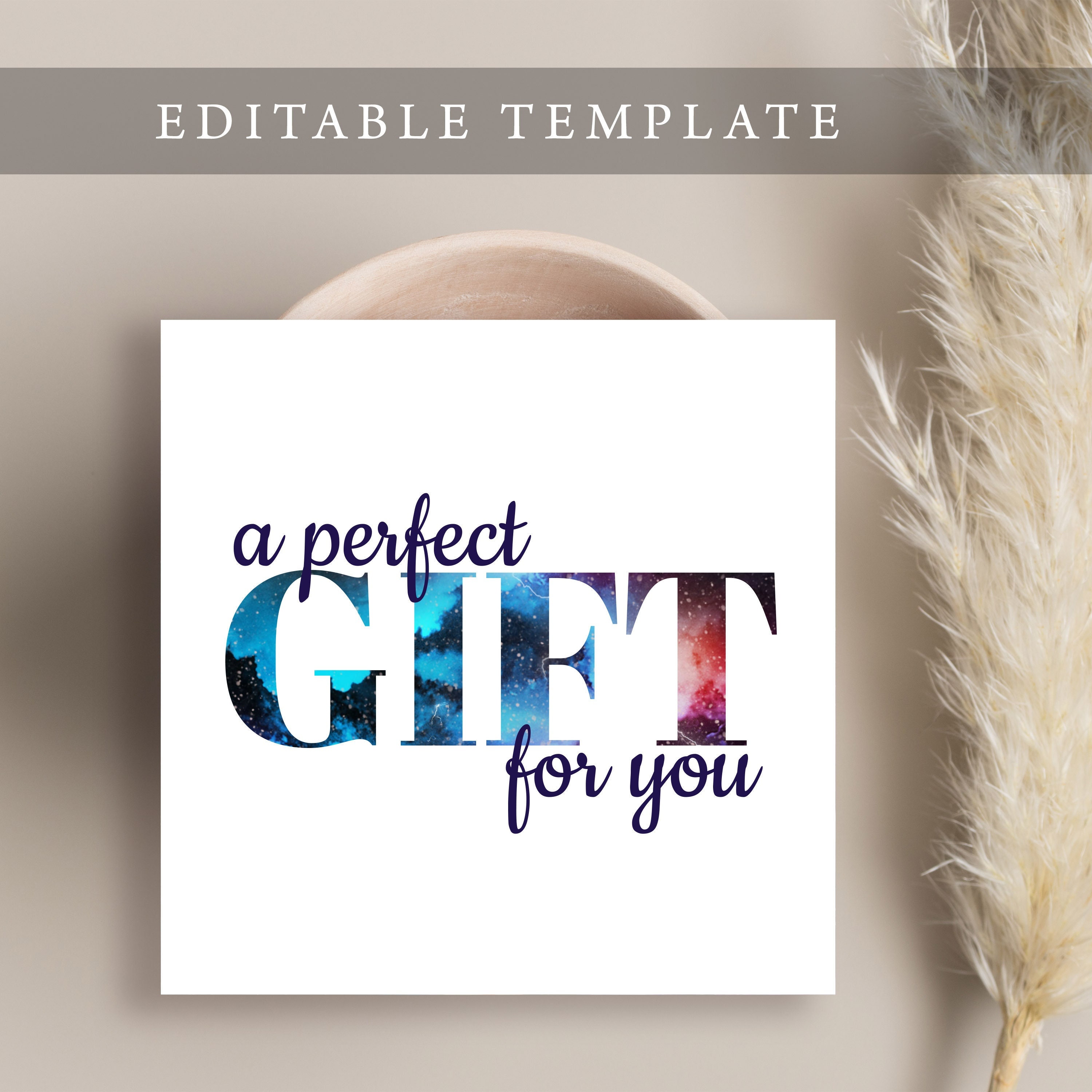 Editable Gift Card Template / Printable Gift Voucher Template - Etsy Canada