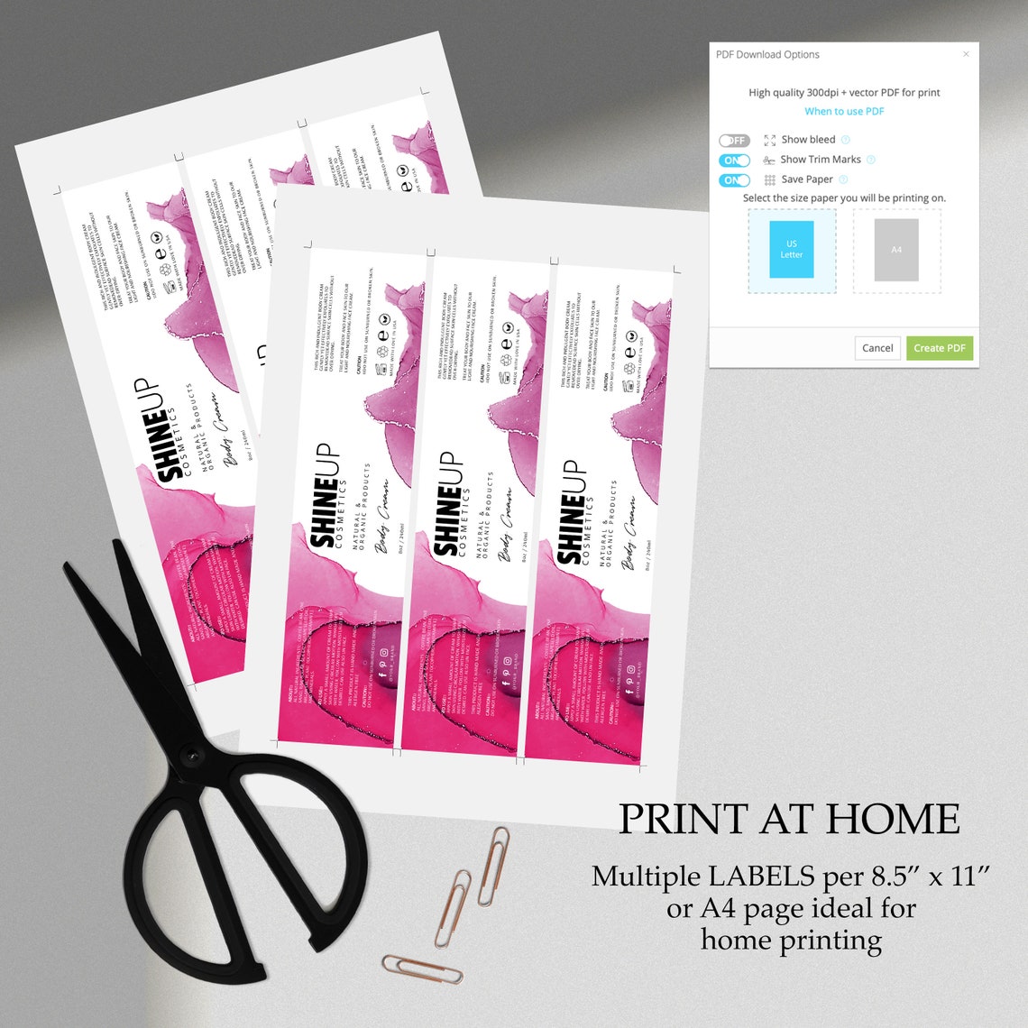 Editable Shampoo Bottle Label Printable Skincare Bottle Label - Etsy