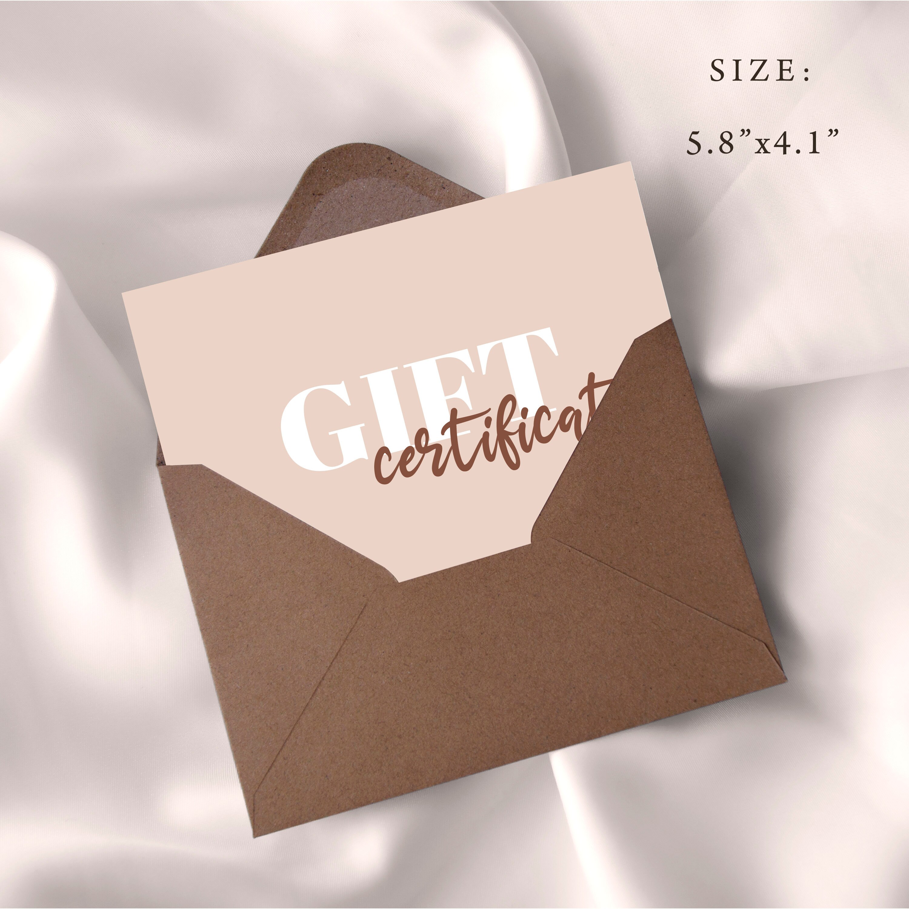 Custom Gift Certificate Template Printable Gift Card - Etsy