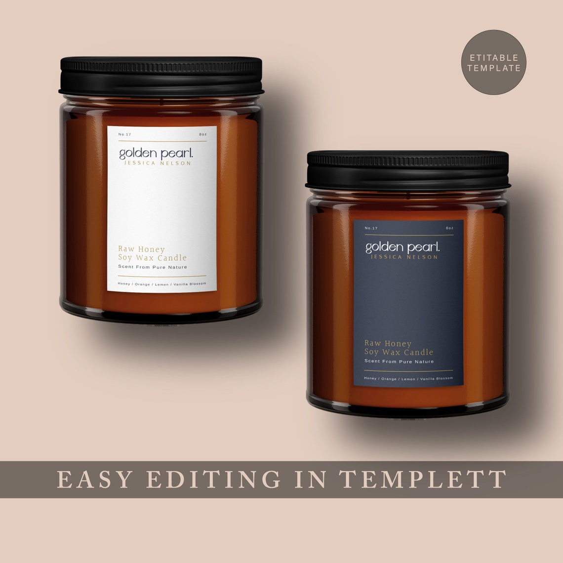 Editable Candle Label Template DIY Candle Label Printable | Etsy