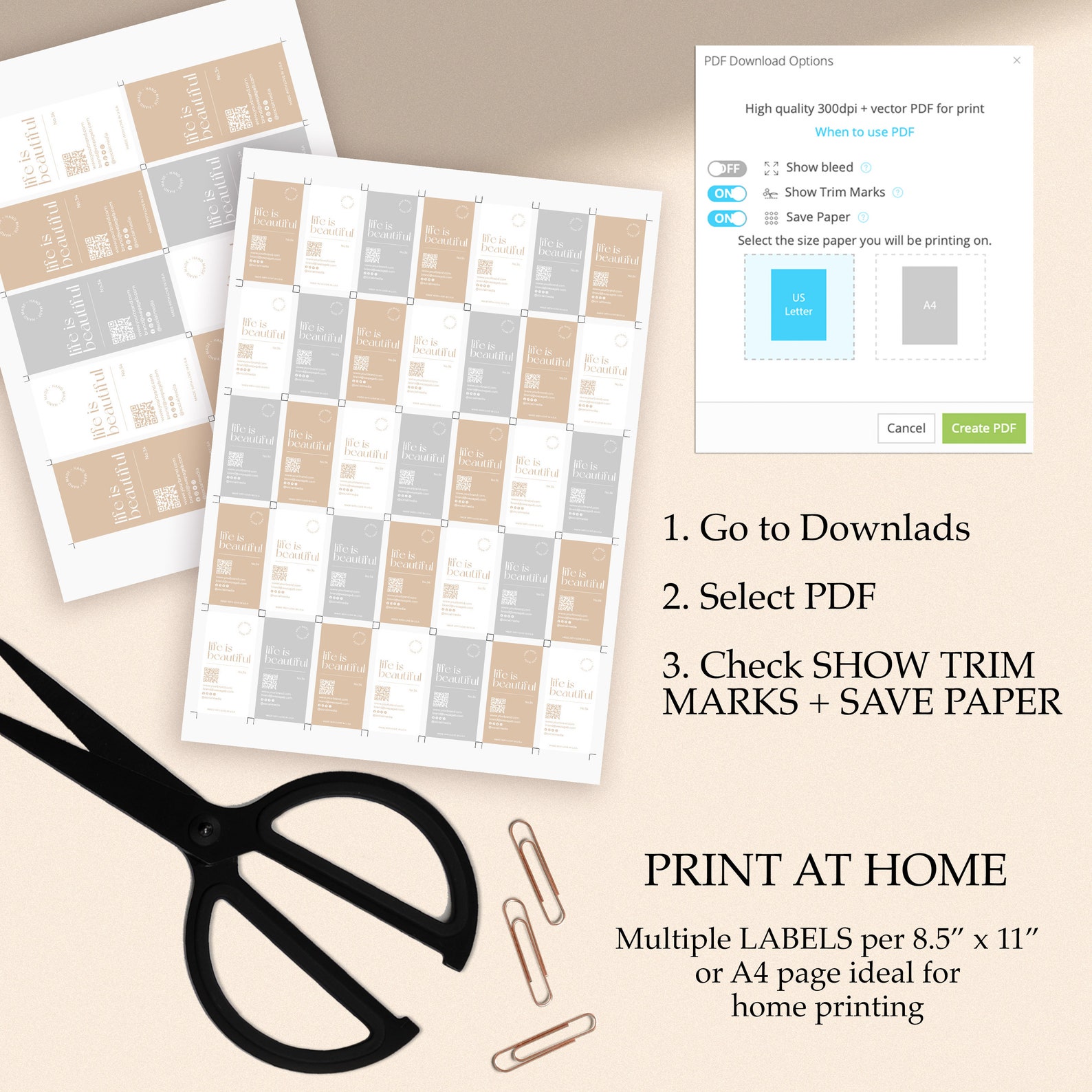 Editable Box Seal Label Box Sticker Modern Packaging Design | Etsy