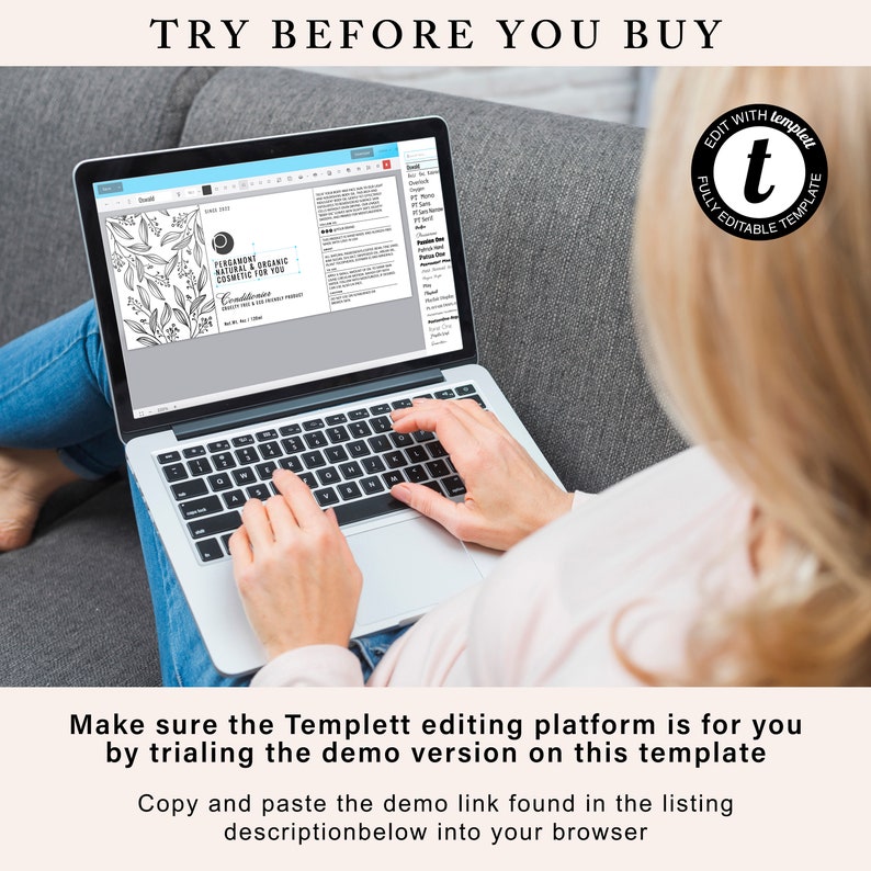 Editable Cosmetic Label Templates, Stylish Beauty Product Label Kit ...