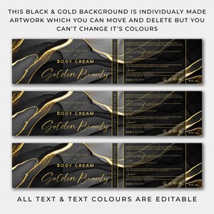 Gold Skincare Label Template, Editable Cosmetic Product Labels ...