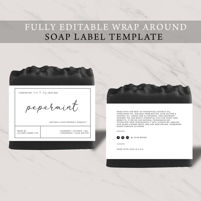 Printable Soap Label Download Custom Whipped Soap Label | Etsy