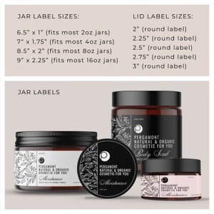 Editable Cosmetic Jar Label Template, DIY Beauty Product Label Design ...