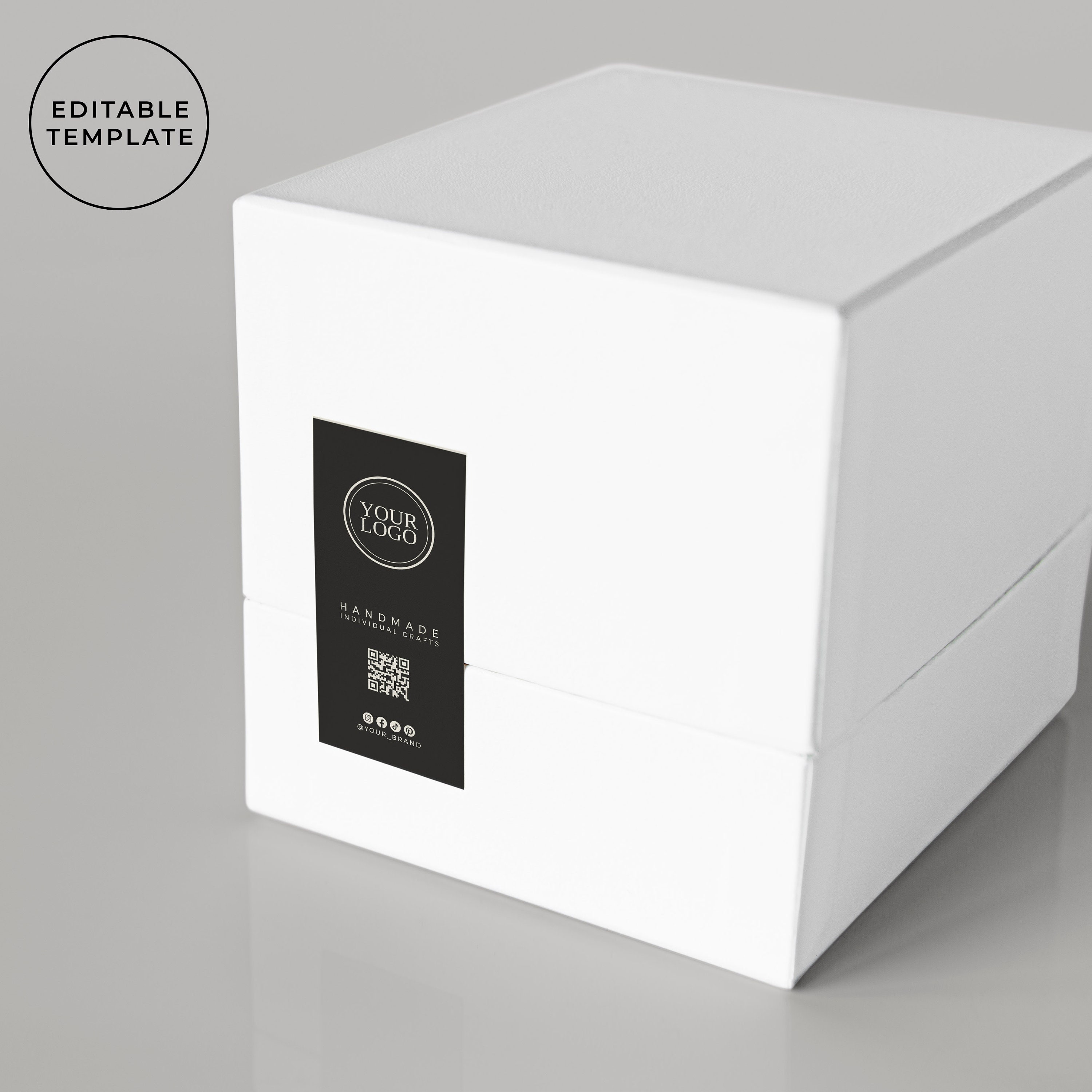 Box Seal Label Template, Editable Box Sticker, Modern Packaging Design ...