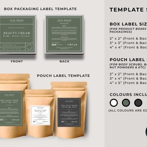 Editable Cosmetic Labels Templates, Custom Body Product Label, DIY ...