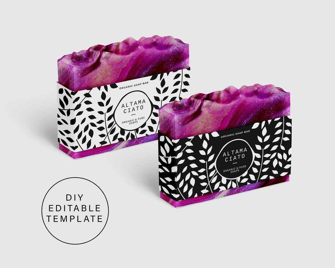 Editable Soap Label Template - Floral Soap Label Design, Printable ...