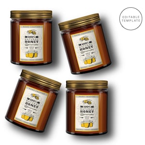 Vintage Honey Preserve / Jam Jar Labels, 2"x3" & 3"x5" Honey Jar Label ...