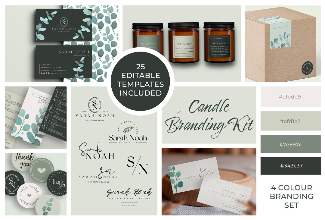 Editable Candle Business Branding Kit, Candle Making Starter Kit ...