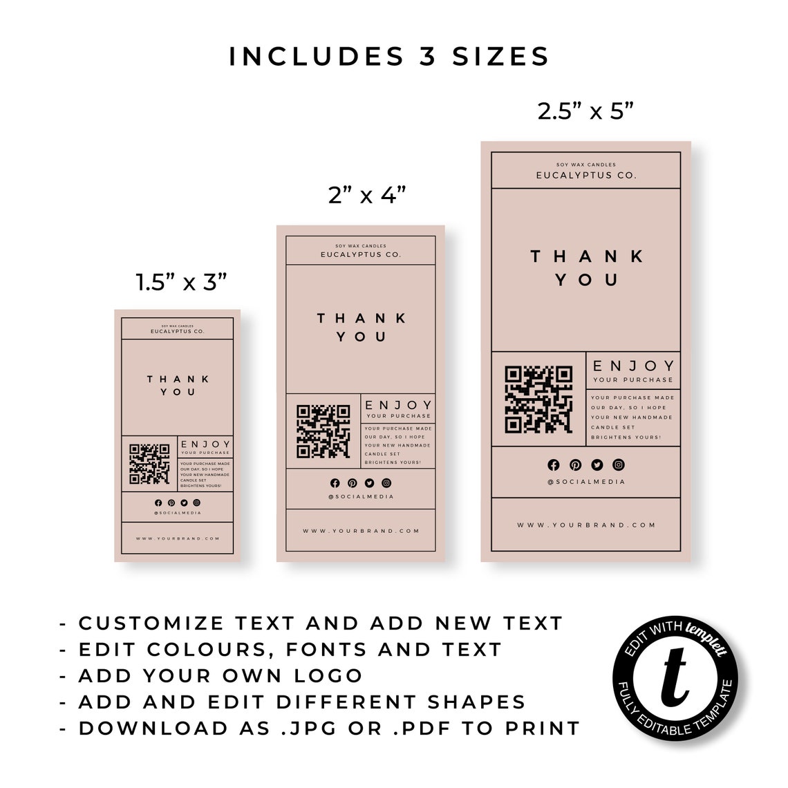 Editable Box Seal Label Box Sticker Template Box Packaging - Etsy UK