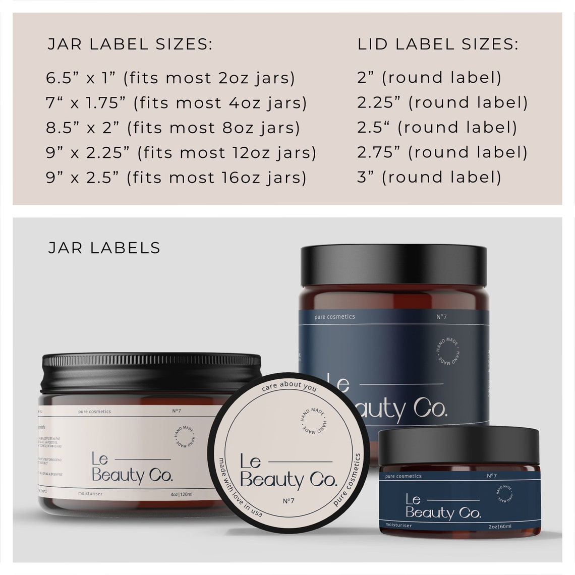 Editable Cosmetic Jar Label Template Printable Wrap Around - Etsy