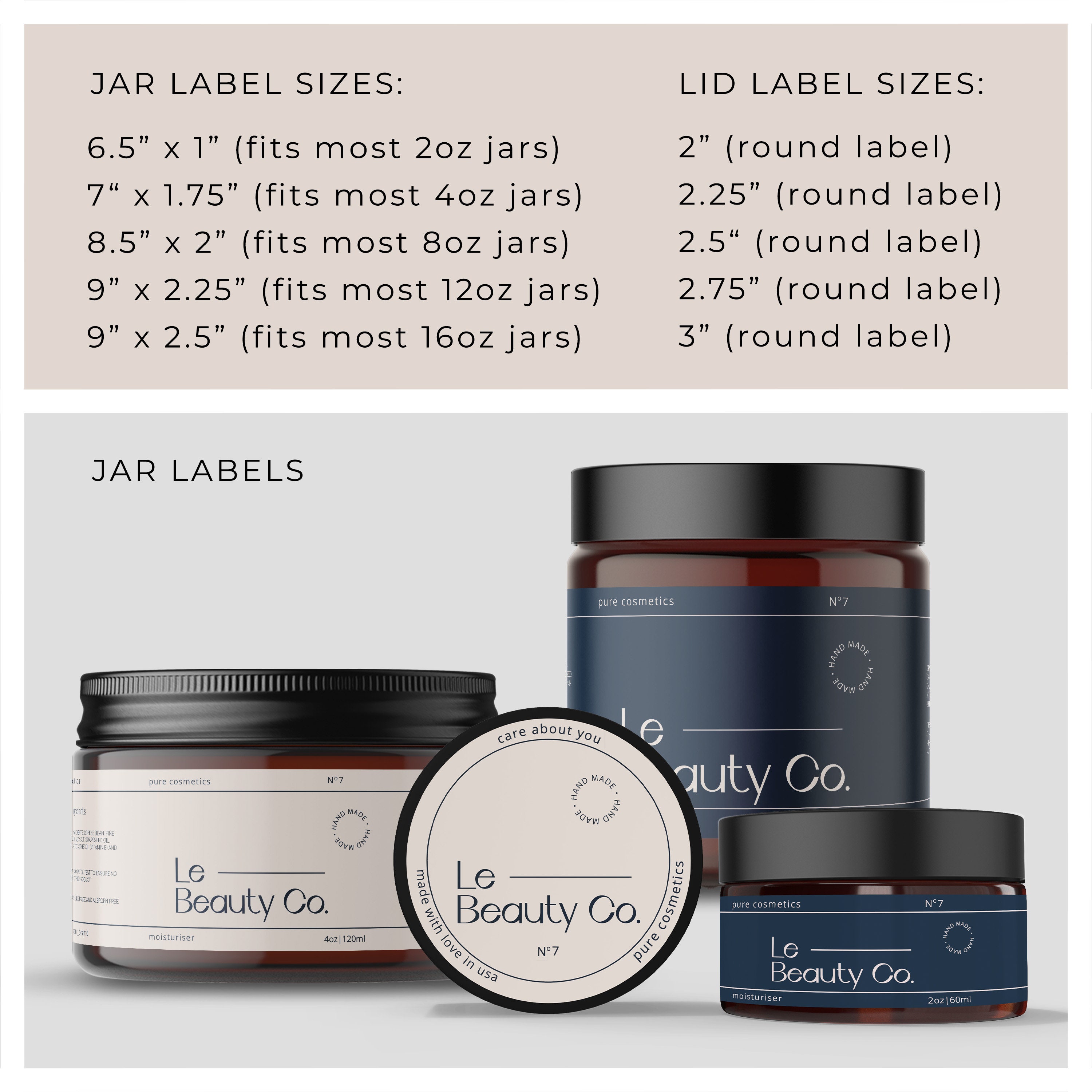 Editable Cosmetic Jar Label Template, Printable Wrap Around Beauty ...