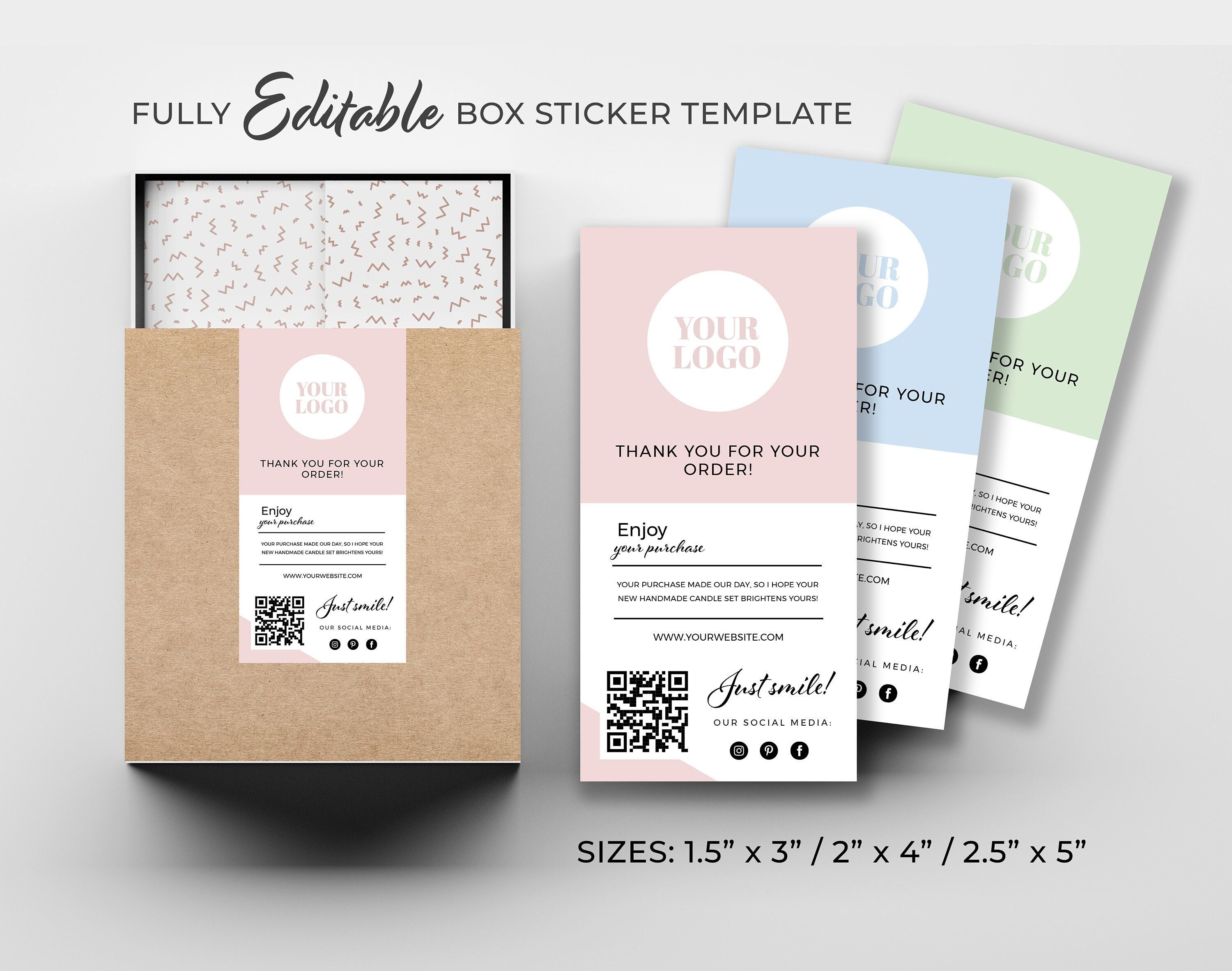 Editable Box Seal Label Box Label Sticker Box Label - Etsy