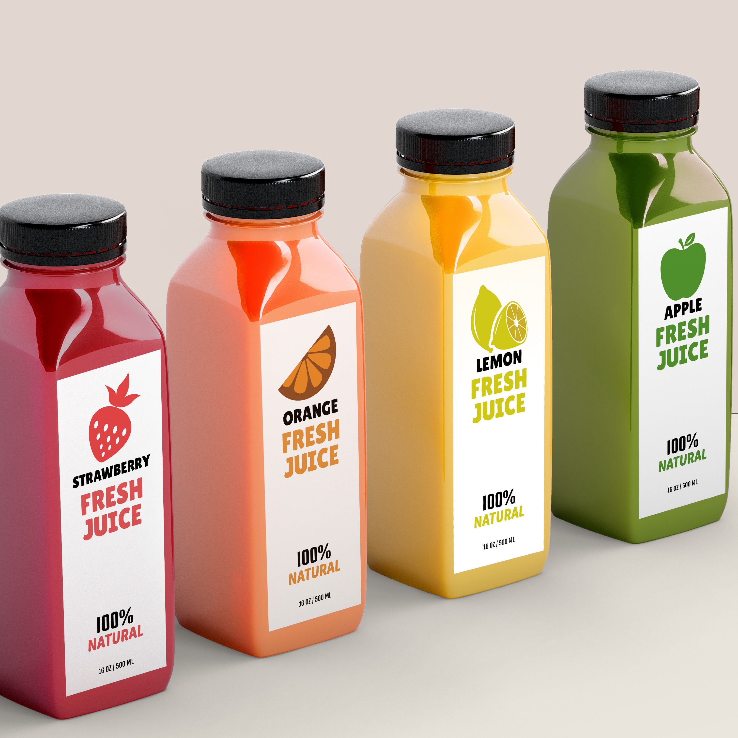 Editable Juice Bottle Label Template, Printable Drink & Smoothie Labels ...