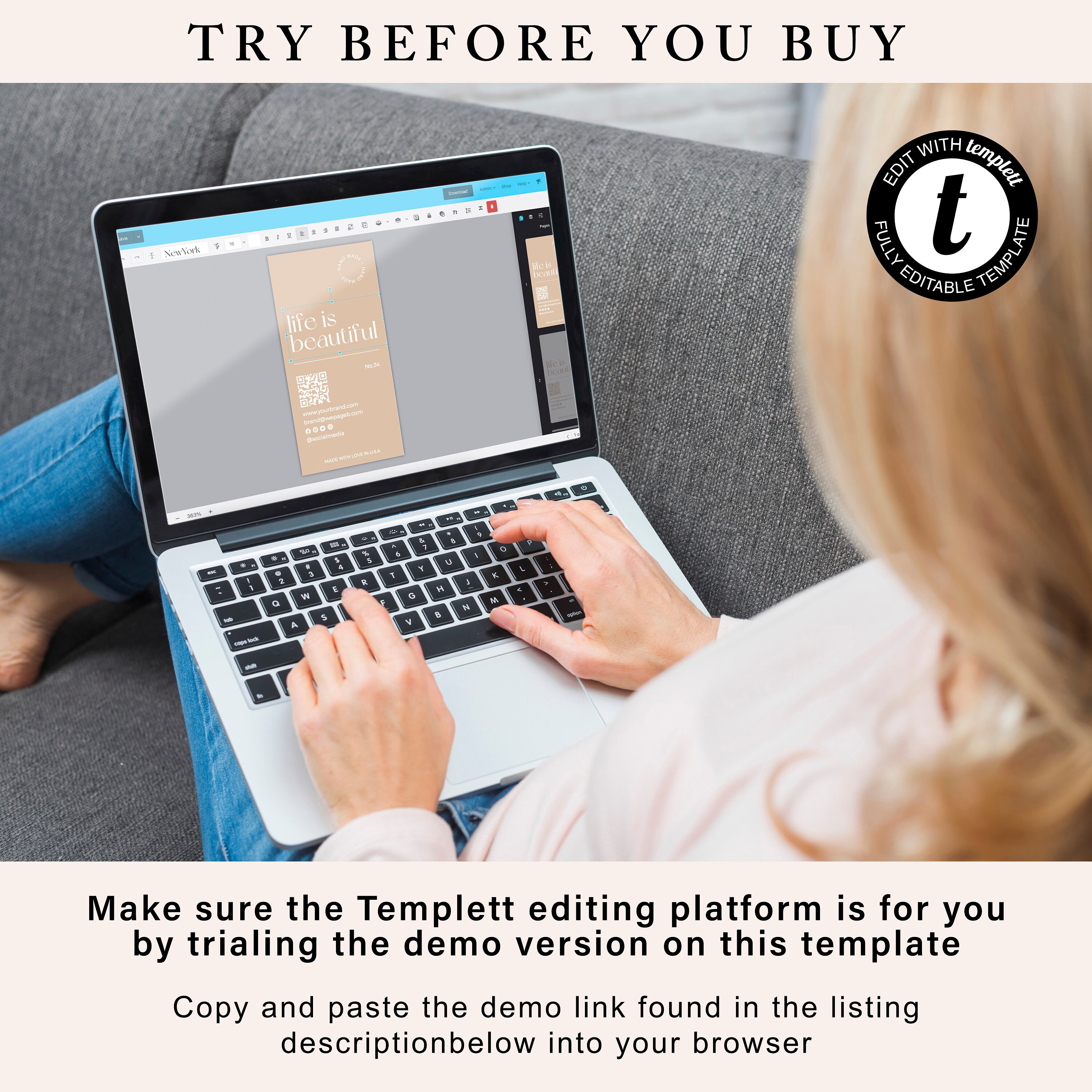 Editable Box Seal Label Box Sticker Modern Packaging Design | Etsy