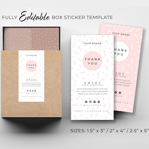Editable Box Label Sticker Template, Box Sticker, Box Packaging Labels ...