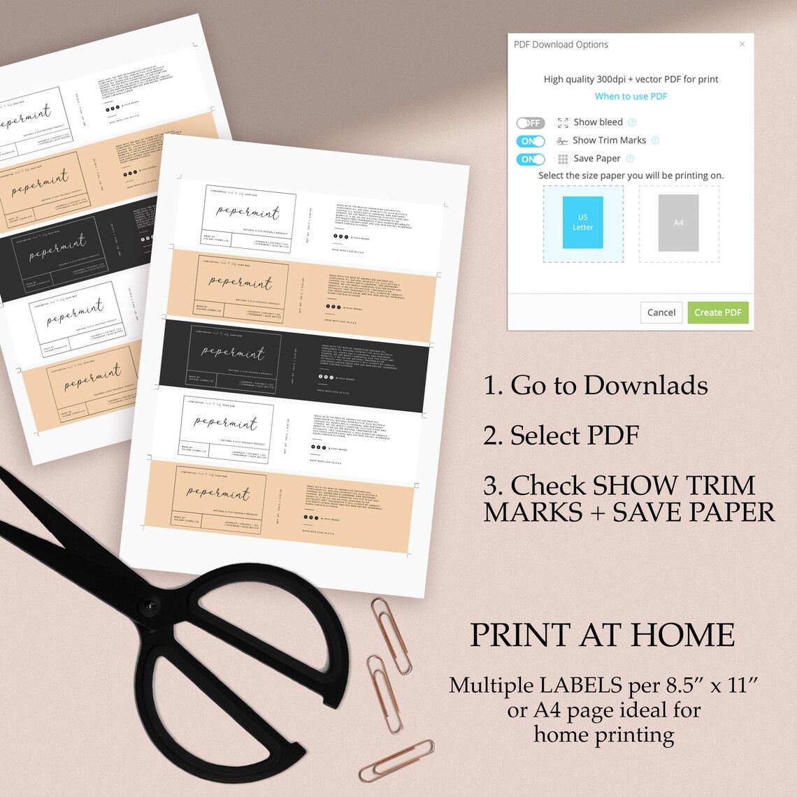 Printable Soap Label Download Custom Whipped Soap Label | Etsy