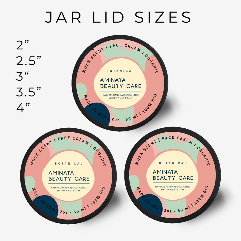 Editable Cosmetic Jar Label Template Printable Beauty Product - Etsy